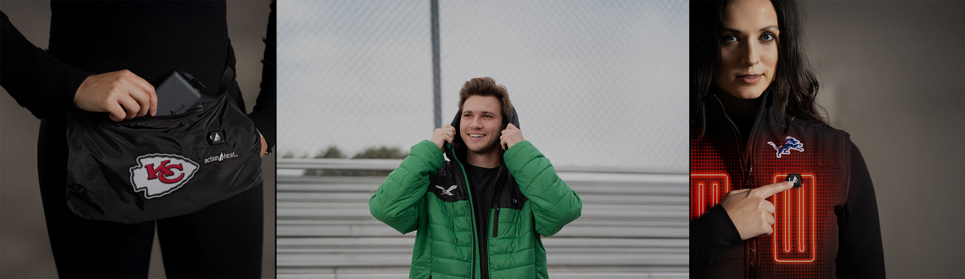 Official NFL Heated Jackets, Vests, Scarves & More | Actionheat ...