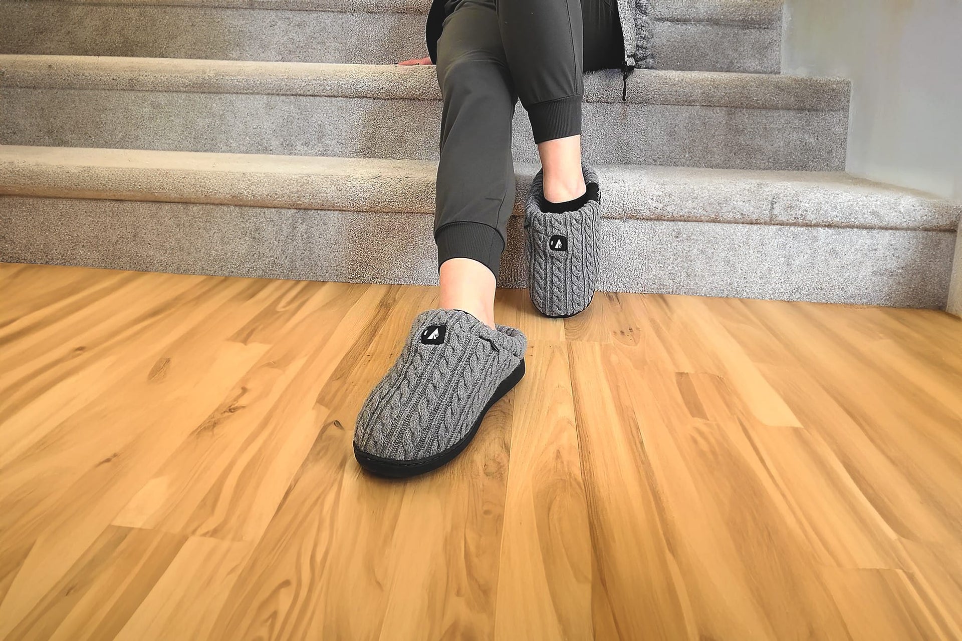 ActionHeat 5V Battery Heated Cable Knit Slippers – ActionHeat Heated ...